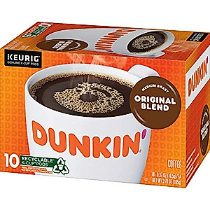Dunkin' Original Blend Medium Roast Coffee, 60 Keurig K-Cup Pods