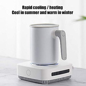 Sutinna Coffee Mug Warmer Cooler, Desktop Electric Heating Cooling Cup Mat 2 IN 1 Smart Coffee Heater Cooler with Mug Cup for Beer, Coffee, Beverages, Milk default