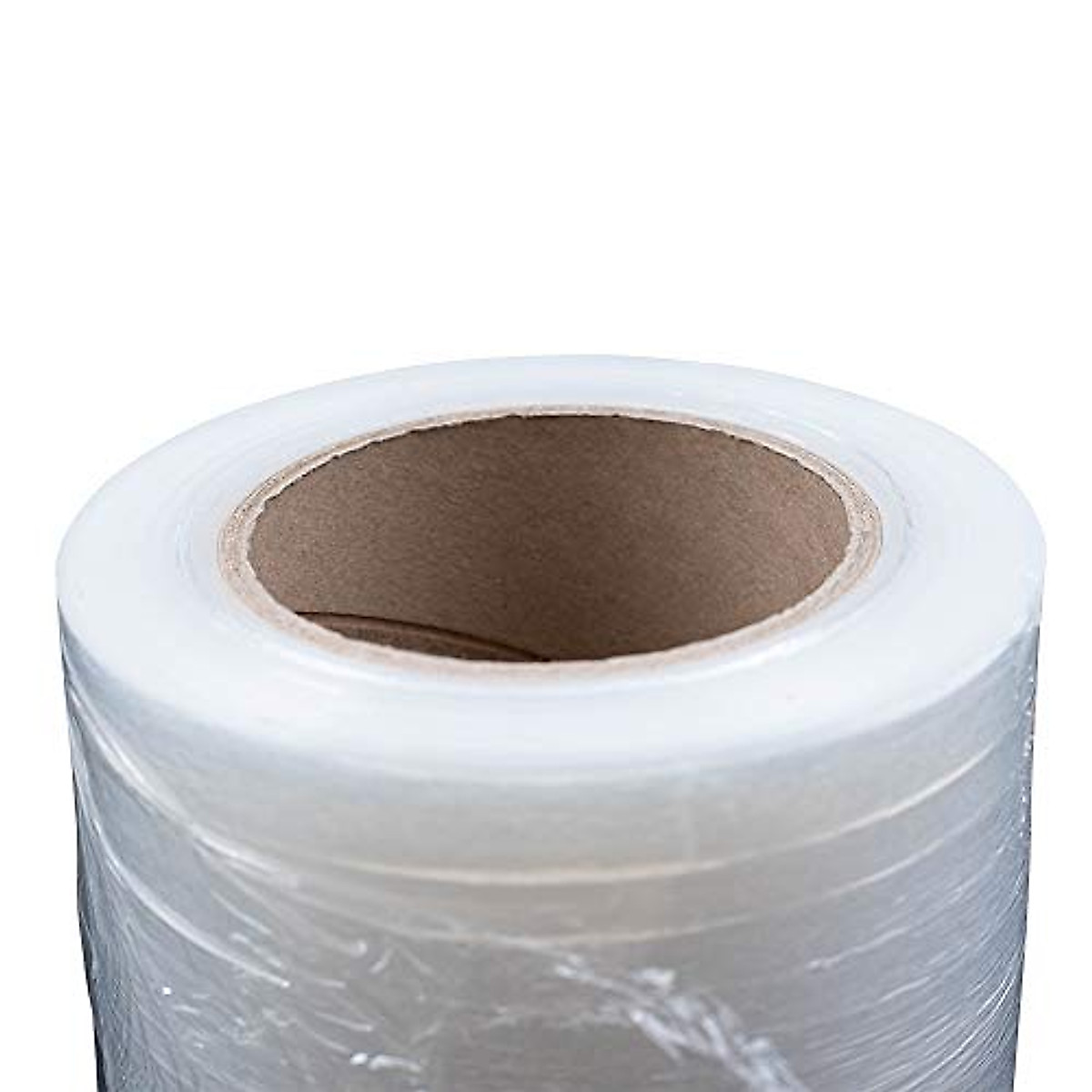 Brock Industrial Strength Stretch Wrap Film - 5 Inch x 333 Yard 13cm x 305m – 80 Gauge – Clear – Includes 1 Handle - 12 Rolls/Case