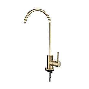 Stainless Steel Kitchen Water Filter Faucet Drinking Water Tap Reverse Osmosis Drinking Water Filter Sink Tap Kitchen Accessory (Color : Gold)