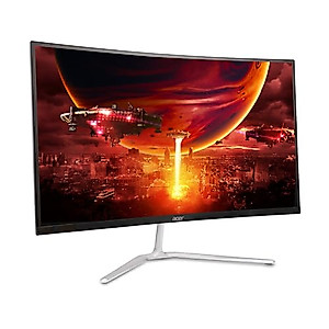 Acer 27" WQHD 2560 x 1440 1500R Curved PC Gaming Monitor | AMD FreeSync Premium | Up to 170Hz Refresh | 1ms VRB | VESA Mount | HDR10 | 1 x Display Port 1.2 & 2 x HDMI 2.0 | EDA270U Pbmiipx | Silver