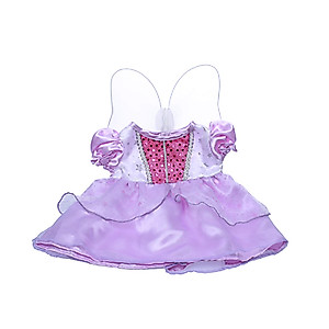 Purple Cinderella Dress w/Wings Teddy Bear Clothes Fits Most 14"-18" Build-a-bear and Make Your Own Stuffed Animals