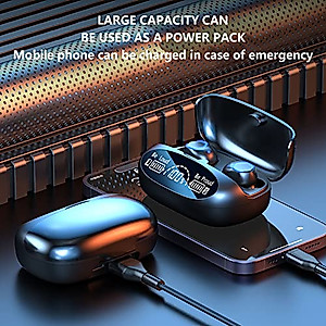 Wireless Earbuds Bluetooth Headphones, M22 TWS Bluetooth Headset, Wireless Sports Touchs Waterproof Super Long Battery Life Music Binaural Subwoofer Earplugs, Noise Cancelling Earbuds for Sleep