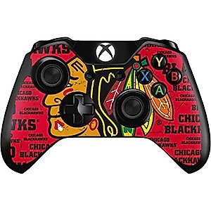 Skinit Decal Gaming Skin compatible with Xbox One Controller - Officially Licensed NHL Chicago Blackhawks Blast Design