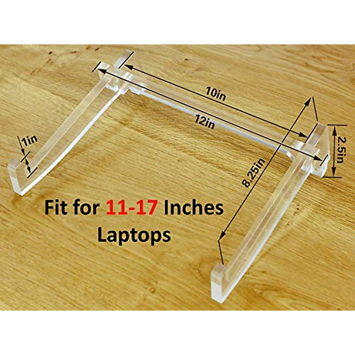 STYLEZONE Portable Acrylic Laptop Stand Detachable Laptop Raiser Laptop Cooling Support Holder Compatible with MacBook Air Mac Pro Dell Notebooks 11-17 Inch