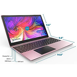 Gateway 15.6" FHD Ultra Slim Laptop Computer, Intel Quad-Core i5 1035G1 up to 3.6GHz(Beat i7-8565U), 16GB DDR4 RAM, 256GB SSD, Fingerprint Scanner, HDMI, Windows 10, Rose Gold, 64GB Flash Drive