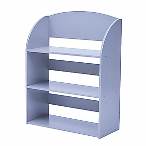 Fantasy Fields 3 Tier Bookshelves with Rounded Edges Kids Bookshelf, Gray