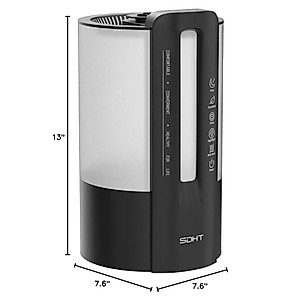 SDHT Humidifiers for Bedroom,4L Humidifier for large room,Top Fill Cool Mist Humidifier for Home Office,Ultrasonic Humidifier with Auto Humidity, Diffuser,Sleep Mode,Timing,Night Light,Quiet