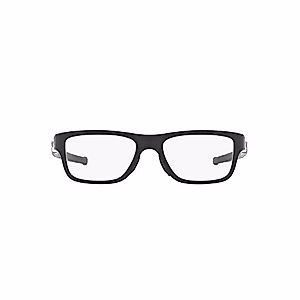Oakley Men's Ox8091 Marshal Mnp Rectangular Prescription Eyeglass Frames, Satin Black/Demo Lens, 53 mm