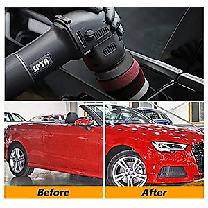 Mini Polisher, Mini Buffer, Small Buffer Polisher, SPTA Mini Oribtal Polisher 3 Inch 10mm/780W Variable Speed Orbit Dual Action Polisher With Polishing Pads+Sanding Discs+Pad Conditioning Brush