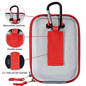 JAWEGOLF Golf Rangefinder Hard Shell Carry Case Box EVA Bag Compatible with Callaway 300 Pro & Bushnell V6 V5 V4 V3 V2 Pro X2 Pro XE Or Others Rangefinder (Silver)