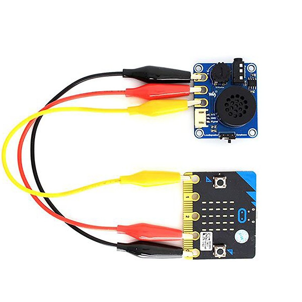 Stemedu for Microbit Speaker Expansion Module - Volume Adjustment - Onboard Hi-Fi chip with Earphone Jack - Makes Your Micro:bit Become a Music Player