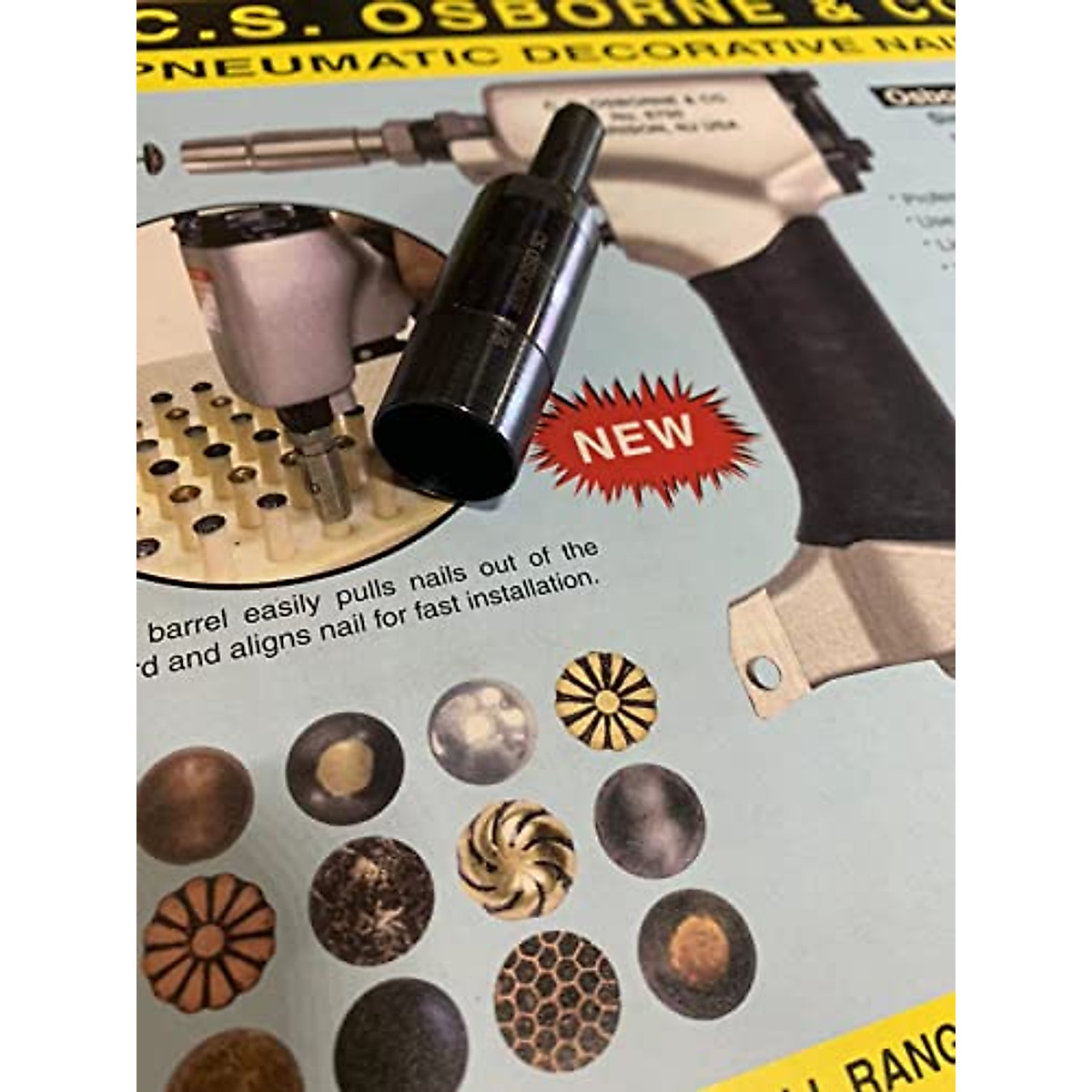 C.S. Osborne & Co. No. 6750 - Pneumatic Decorative Nailer (Additional Barrel Available) (5/8" Barrel Only)