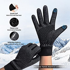 BONFAD Winter Warm Gloves for Men Women Touchscreen for Running Driving Cycling Working Hiking (S)