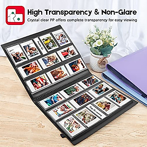 560 Pockets Photo Album for Fujifilm Instax Mini Camera, Polaroid Zink 2x3 Photo Camera, for Fujifilm Instax Mini 11 12 9 40 Evo Liplay 8 7+ Instant Camera, Polaroid Snap PIC-300 Z2300 Camera (Black)