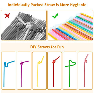 Ozera Drink Pouches, 100 Pcs Plastic Pouches with Straws Funnel, Reusable Clear Juice Pouches for Adults Fit Smoothie Ice Drink Fruit, Nuts, Coffee and Candy
