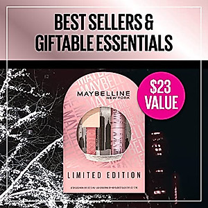 Maybelline New York Lash Sensational Sky High Mascara and Lifter Gloss Gift Set, Includes 1 Miniature Mascara and 1 Full-Size Lip Gloss, 1 Kit, Black