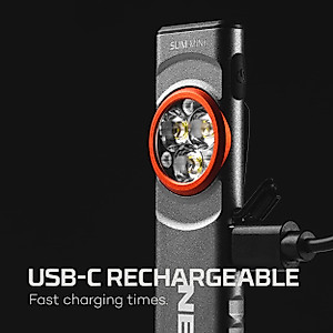 NEBO Slim Mini Rechargeable 250 Lumen Compact Pocket Flashlight, Portable, Water and Impact Resistant Flashlight