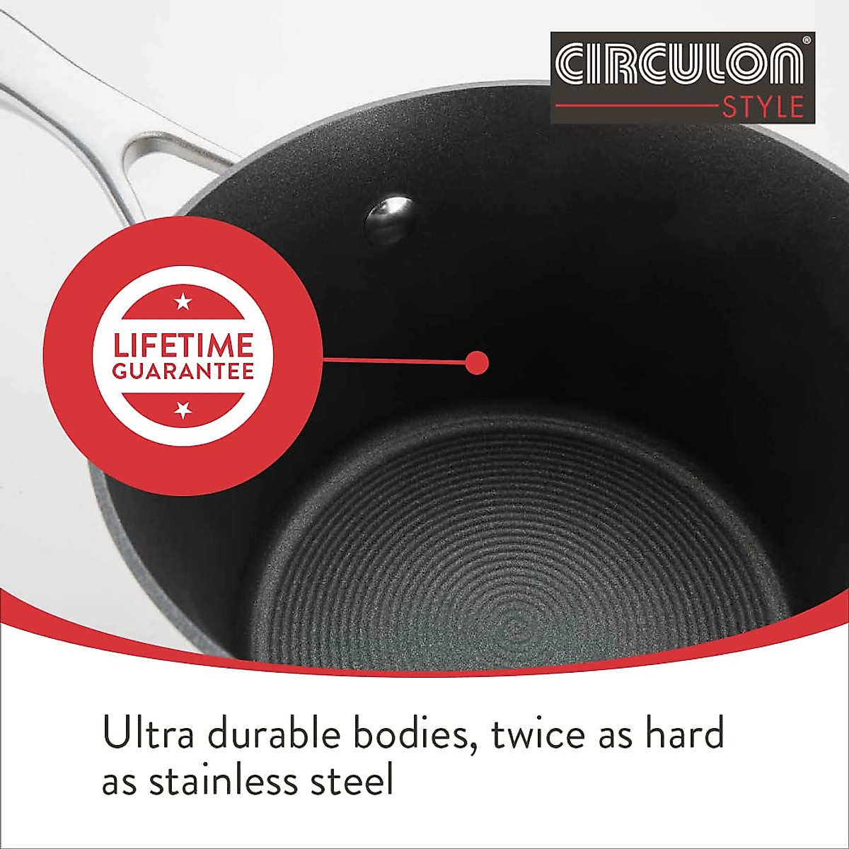 Circulon Style Hard Anodised Skillet, 28cm