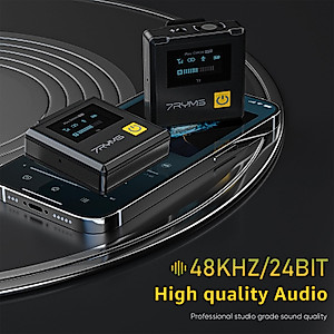 7RYMS iRay DW20 PRO Wireless Lavalier Microphone, Charging Casing, Noise Cancellation, Safety Audio Track, Wireless Lapel Mic for Camera, iPhone, Android, PC, YouTube, Vlogs, Live-Streaming