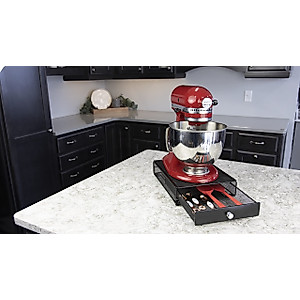 Nifty Appliance Rolling Drawer – White Open Mesh, Office or Home Kitchen Counter Organizer, Non-Slip Mat Top for Coffee Maker, Stand Mixer, Blender, Toaster