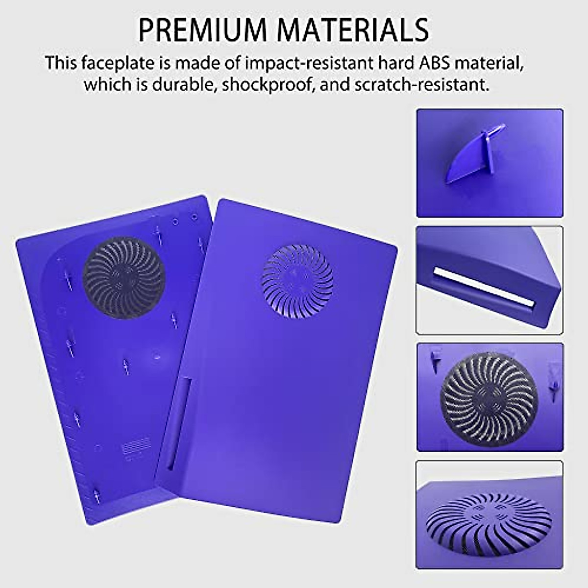 Faceplate for PS5 with Cooling Vents and Dust Filter DOBEWINGDELOU Face Plate Console Cover Replacement Side Plate Shell for PS5 Disc Edition Dustproof Accessories ABS Case Purple