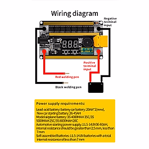 Mekek Spot Welder Control Board, 99 Levels 12V 2400A Spot Welder Kit, Handheld Portable DIY Spot Welding Machine PCB Circuit Board for 18650 Lithium Battery (with housing)