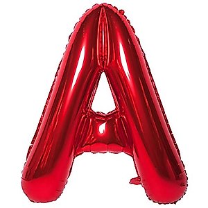 Letter Balloons 40 Inch Giant Jumbo Helium Foil Mylar for Party Decorations Red A