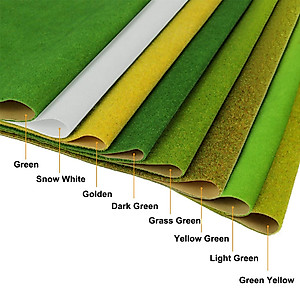 CP102 Artificial Model Grass Mat Trains Light Green 40x100cm or 15.7'' x 39'' for Decoration Kids Craft Scenery Model DIY