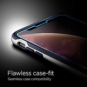 Spigen Tempered Glass Screen Protector [GlasTR EZ FIT] Designed for iPhone XS/iPhone X - Sensor Protection / 2 Pack