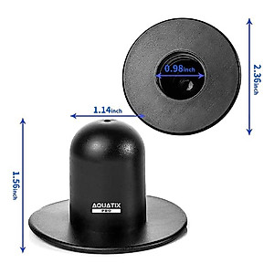 Aquatix Pro Pool Plugs 6pc Fits Intex, Bestway, Coleman & Summer Escape Above Ground Swimming Pools, Replacement Wall Plugs, Strainer Hole Plug, Filter Pump Water Stopper, Durable Drainer Plugs Black