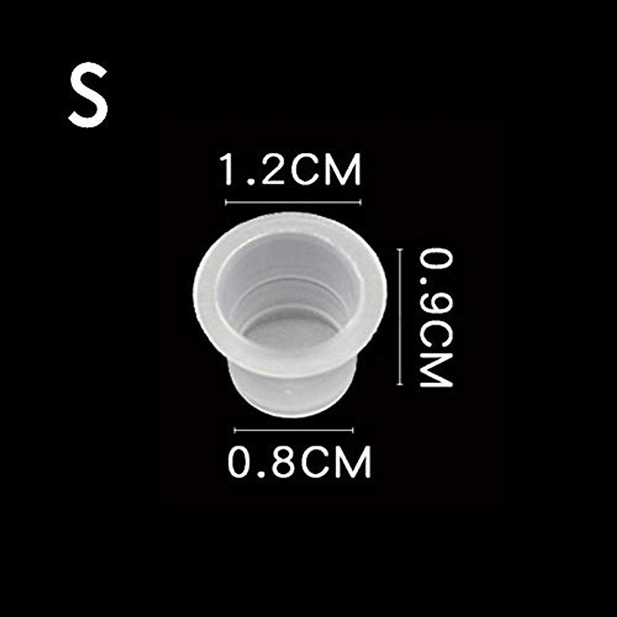 UPTATSUPPLY Tattoo Ink Cups 300Pcs Mixed Size Permanent Makeup Pigment Clear Holder Container Cap Tattoo Accessory