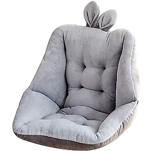 JOSON VelveJOSON Velvet Cushion, Cute Office Chair Cushion, 17.8-inch Lazy Sofa, Bedroom Office Chair, car seat Plush Comfort Cushion (Gray)