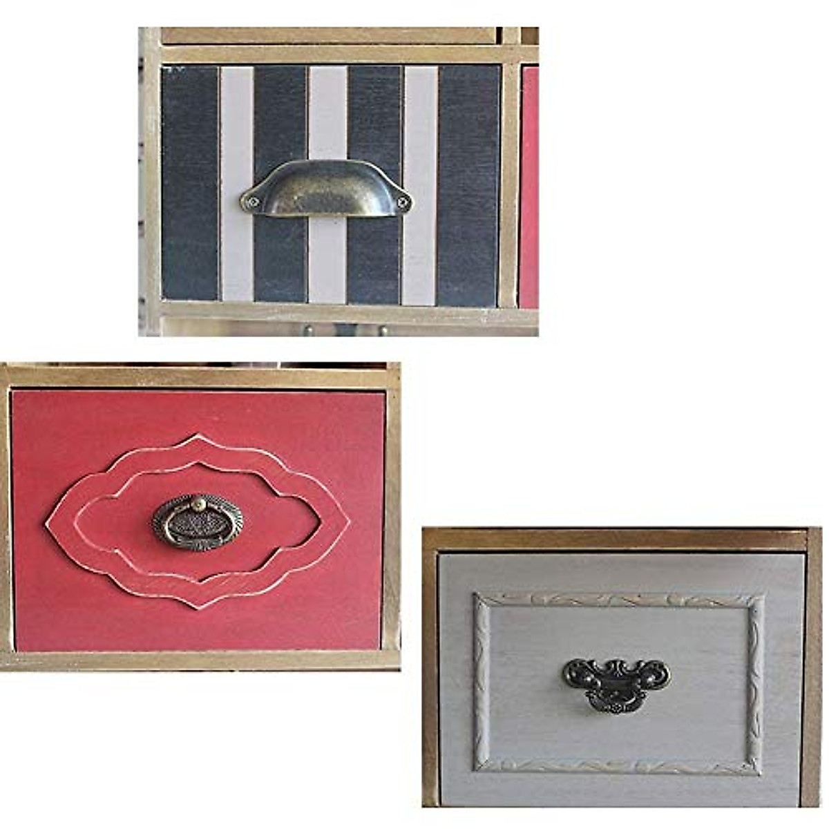 PIBM Stylish Simplicity Shelf Wall Mounted Floating Rack Shelves Retro Solid Wood Glass Doors and Windows Lockers Color Living Room,2 Colours, Wood , 63x59x17.5cm