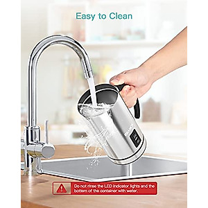 EZBASICS 236ml Stainless Steel Electric Milk Frother for Frothing and Heating Milk