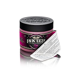 INK-EEZE Pink Tattoo Ointment for Artists and Aftercare, Essential Oils, Vegan, Cruelty Free, Made in USA, Bubble Gum, 6oz