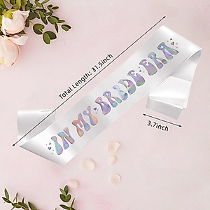 in My Bride Era Iridescent Sash, Bridal Shower Sash for Bride, Bachelorette Party Sash