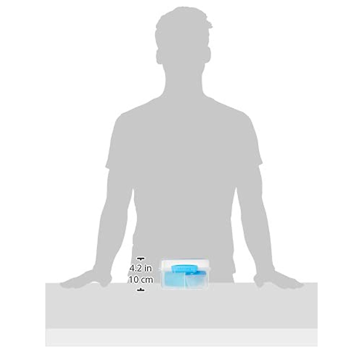 Sistema Lunch Containers Bento Box with Condiment and Sandwich Containers, 2 Water Bottles, Dishwasher Safe, Blue/Green