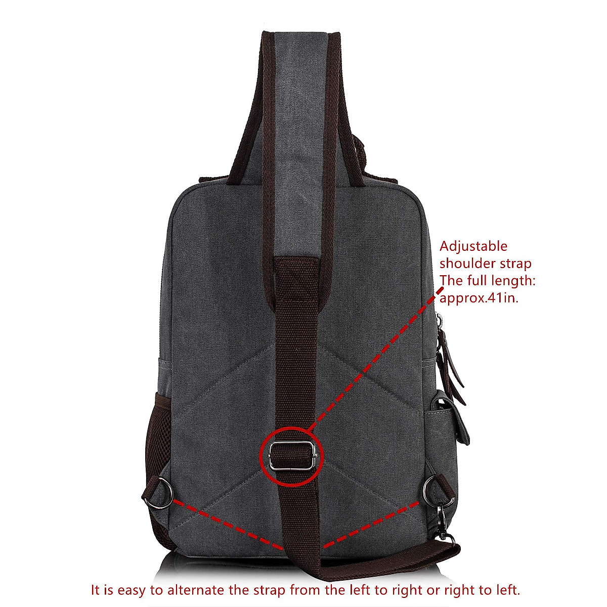 Leaper Retro Crossbody Bag Sling Bag Canvas Messenger Bag for Men Women Shoulder Bag Crossbody Handbags Satchel Army Green, L