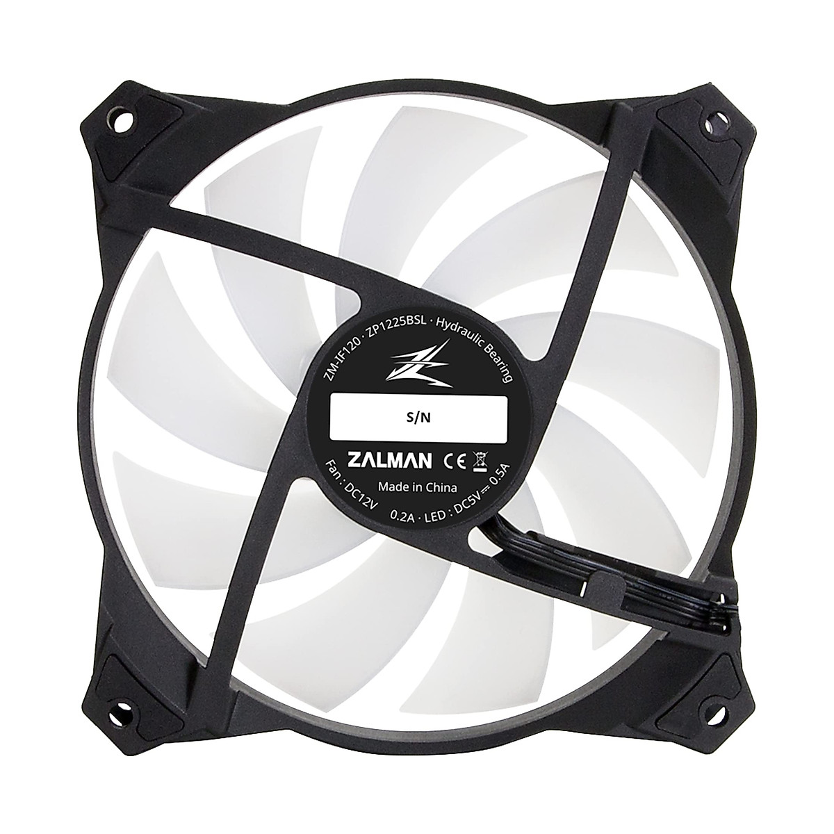 Zalman IF120 Infinity Mirror ARGB 120mm Case Fans, Silent 3-Pin Addressable RGB Fans for Computer Case & Liquid Radiator, 1200RPM Smooth and Silent Fans, 55.2 CFM, ARGB Controller Included (3 Pack)