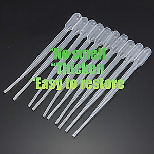Pack of 100 3ml Plastic Transfer Pipettes Eye Dropper,Essential Oils Pipettes Dropper Makeup Tool