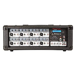 Rockville RPM80BT 2400w Powered 8 Channel Mixer/Amplifier w/Bluetooth/EQ/Effects