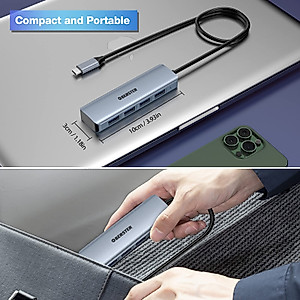 USB C Hub, 4 10 GBS 3.2 Port USB C Adapter Ultra Slim USB 3.2 Hub Data Hub Extra Light Super Speed USB HUB Adapter for MacBook Pro/Air, iPad Pro/Air, Surface Go, XPS, Pixelbook and More