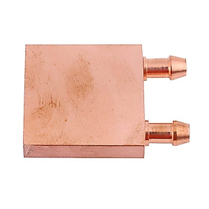 Pure Copper Water Cooling Block for Computer 40x40mm Water-Cooled Exchanger Endothermic Head for Liquid Water Cooler Heat Sink System for CPU Graphics Radiator Heatsink (1 Pack)