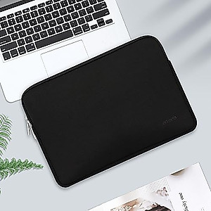MOSISO Laptop Sleeve Compatible with MacBook Air 13 inch M2 A2681 M1 A2337 A2179 A1932 2023-2018/Pro 13 M2 M1 A2338 A2251 A2289 A2159 A1989 A1706 A1708, Neoprene Bag with Small Case, Black