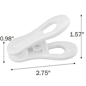 Corodo Plastic Clips, 30 Pack White Multi-Purpose Hanger Clips for Hangers, Finger Clips for Baby Hangers, Pants Hangers