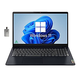 Lenovo IdeaPad 3 15.6" FHD Laptop, AMD Ryzen 7 5825U, 8GB RAM, 256GB NVMe SSD, AMD Radeon Vega 8, Fingerprint Reader, 720p HD Webcam, Wi-Fi 6, HDMI, Win 11, Blue, 32GB SnowBell USB Card
