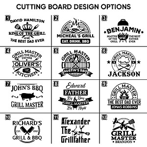 Personalized Cutting Boards For Men Custom Fathers Day Cutting Board Gift for Dad Cutting Board