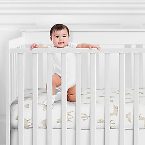 Sweet Jojo Designs Boho Llama Boy Girl Fitted Crib Sheet Baby or Toddler Bed Nursery - Gender Neutral Beige Taupe Tan White Bohemian Southwest Aztec Watercolor Mountain Cactus Alpaca Farmhouse Animal