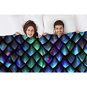 Mugod Reptile Skin Throw Blanket 3D Seamless Texture of Dragon Scales Decorative Soft Warm Cozy Flannel Plush Throws Blankets for Baby Toddler Dog Cat 30 X 40 Inch